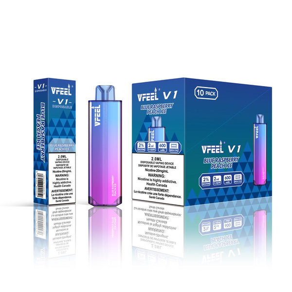 Vfeel V1 - Blue Raspberry Peach Ice – Vape Corner E-Cig Shop